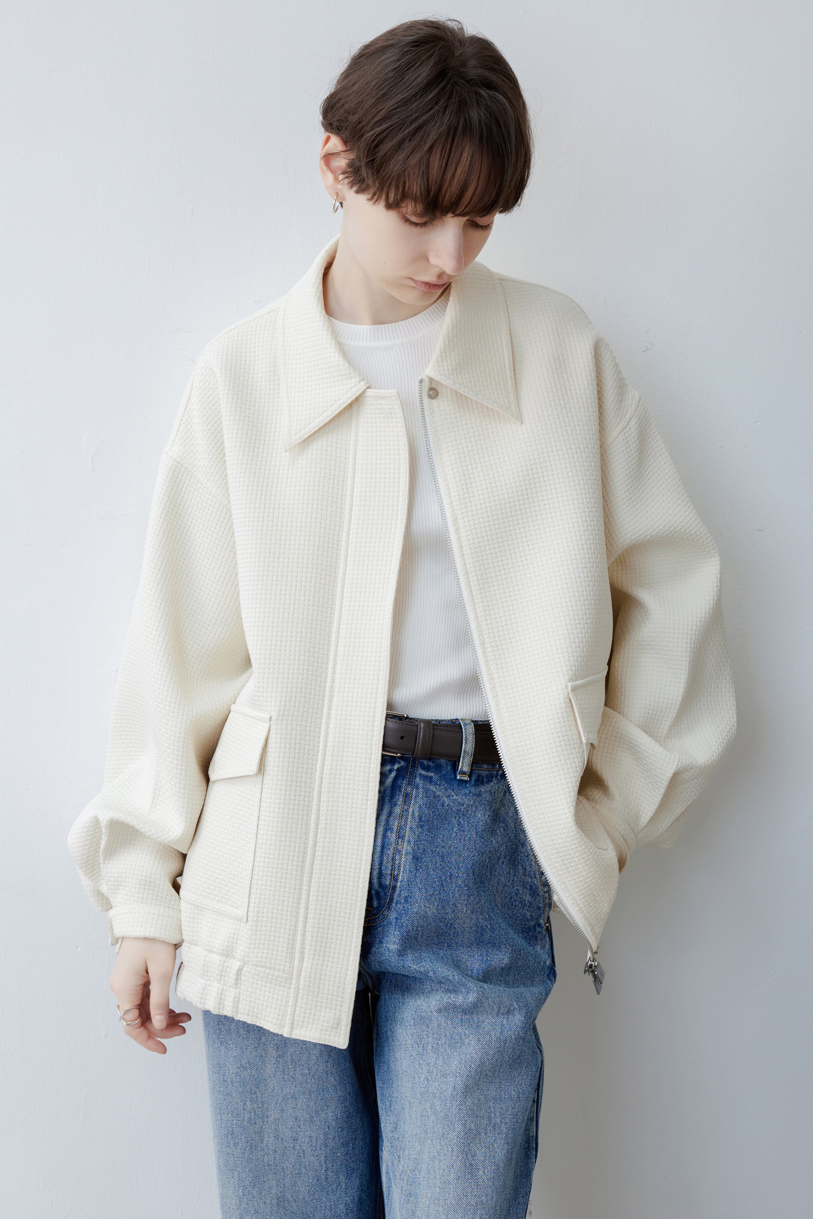 NATURAL PLAIN WAFFLE JACKET / ナチュラルプレーンワッフルジャケット