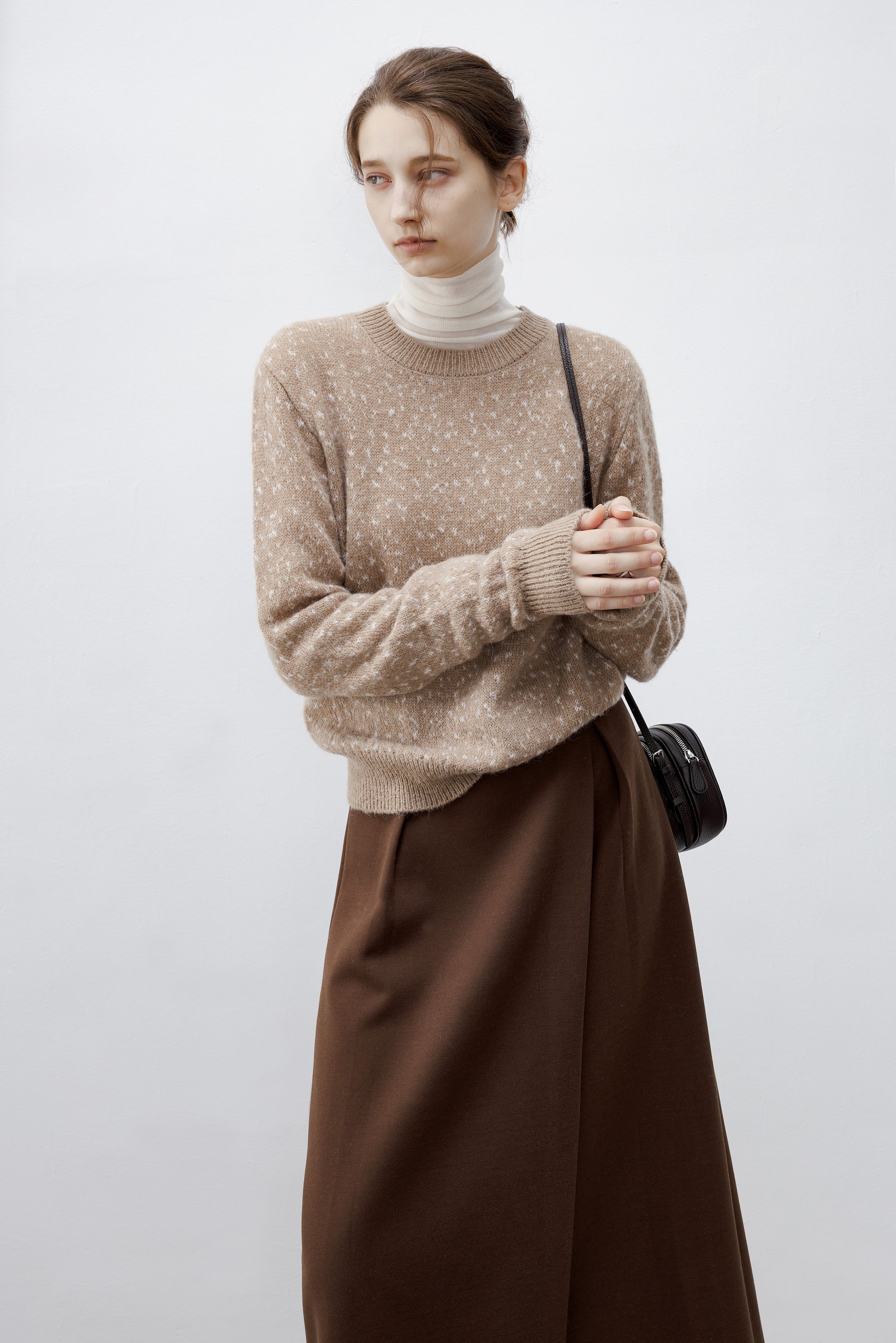 SNOW DOT MOHAIR WOOL KNIT