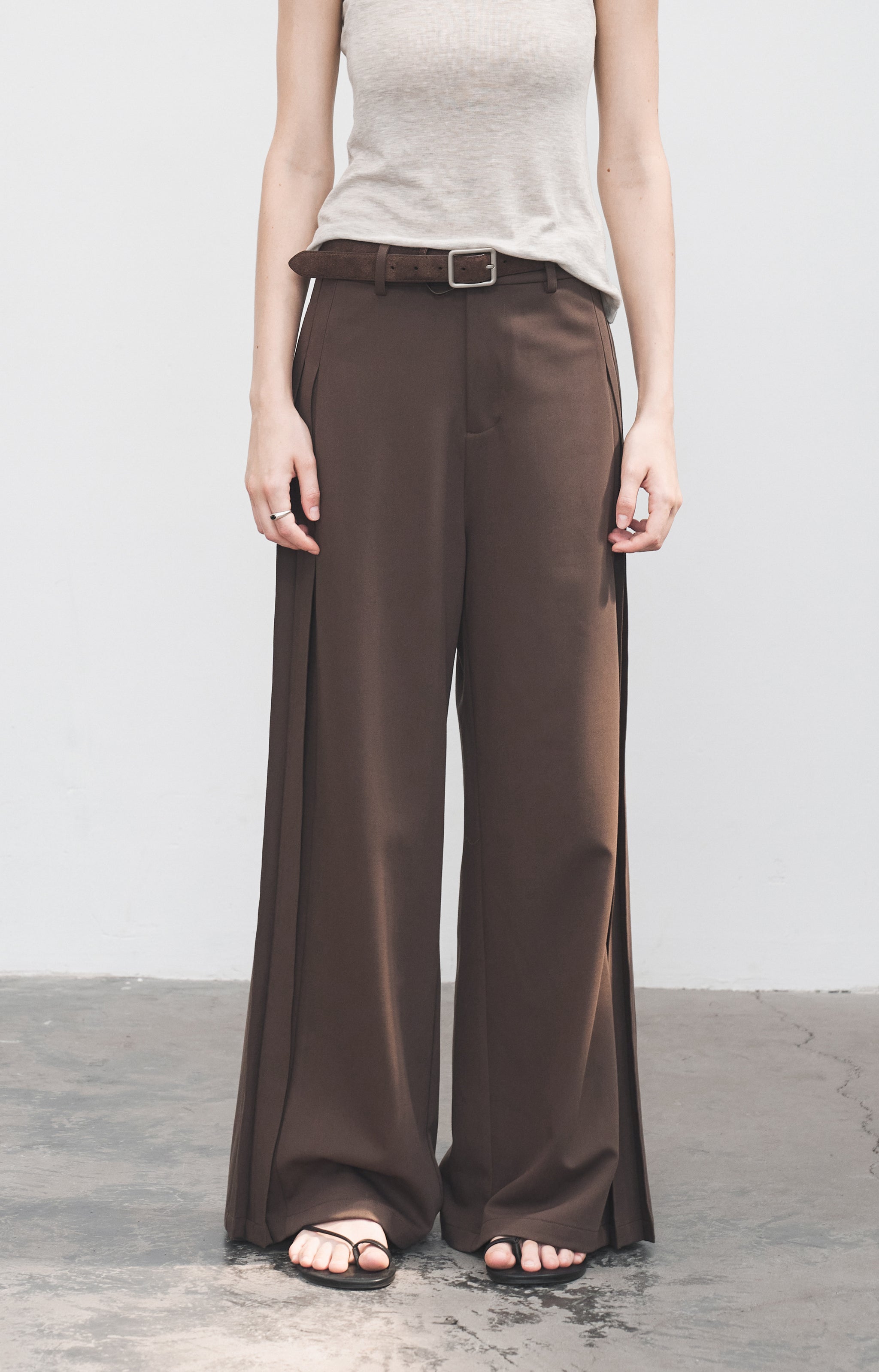 SIDE PLEATED WIDE SLACKS / サイドプリーツワイドスラックス